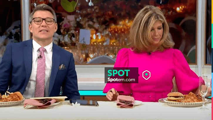 Belulah london Si­en­na Hot Pink Dress worn by Kate Garraway as seen in ...