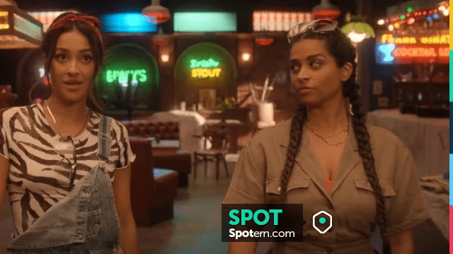 Guess Den­im Jump­suit worn by Liv (Lilly Singh) as seen in Dollface ...