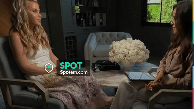 Vestido midi festoneado de Zimmermann usado por Tara Lipinski como se ...
