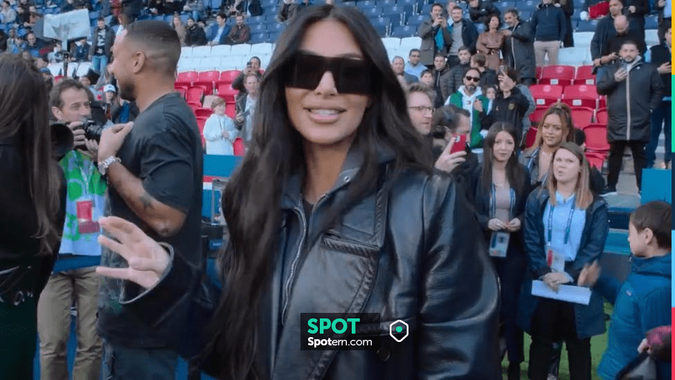 Prada Leather Double Breasted Trench Coat worn by Kim Kardashian as ...