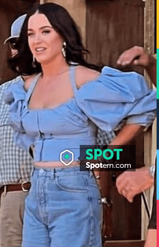 Jacquemus Poplin Top worn by Katy Perry at Filming American Idol post ...