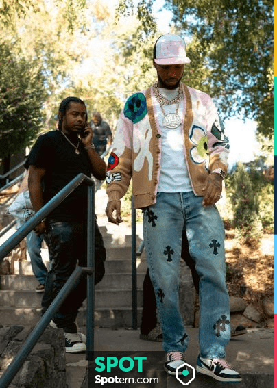 Jordan Jordan 1 Low x Fragment x Travis Scott Royal Sail worn by Key ...