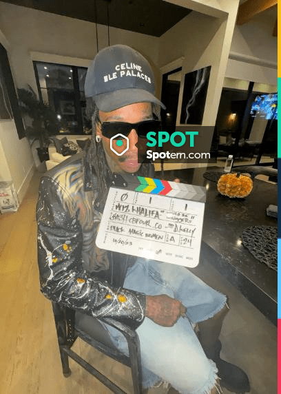 Celine Black Triomphe 07 Sunglasses worn by Wiz Khalifa on the ...