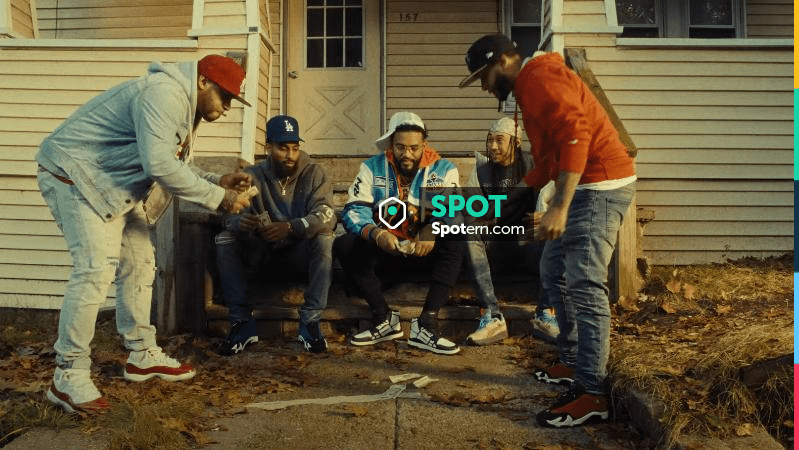 First Row Colorblock Racing Varsity Jacket worn by Joyner Lucas in 24 ...