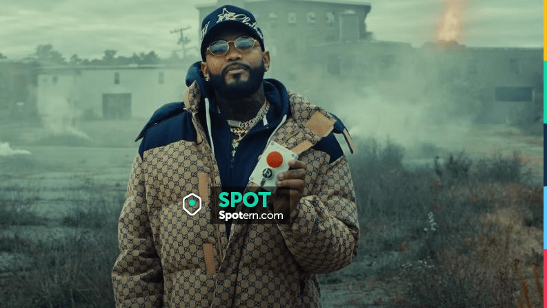 Gucci Beige & Navy-GG Down Jacket worn by Joyner Lucas in 24 hours to ...