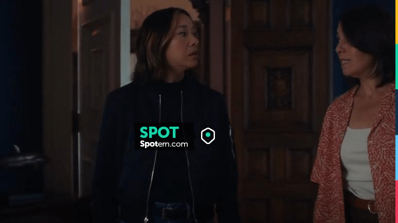 BB Dakota Women's Navy blue Bomber Jacket worn by Sarah Truong (Mayko ...