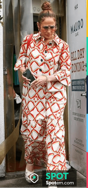 Gucci Gg Stud-Detailed Platform Sandals worn by Jennifer Lopez in Los ...