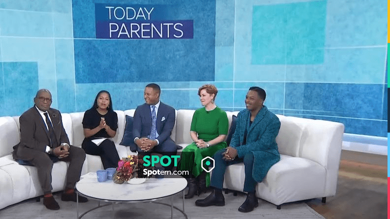 Vince Side Slit Slip Skirt In Emerald worn by Jennifer Hartstein as ...