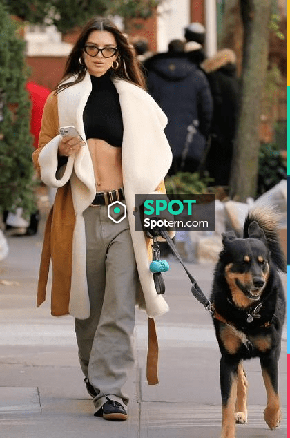 Khaite Bella Leather Belt worn by Emily Ratajkowski in NYC on November ...