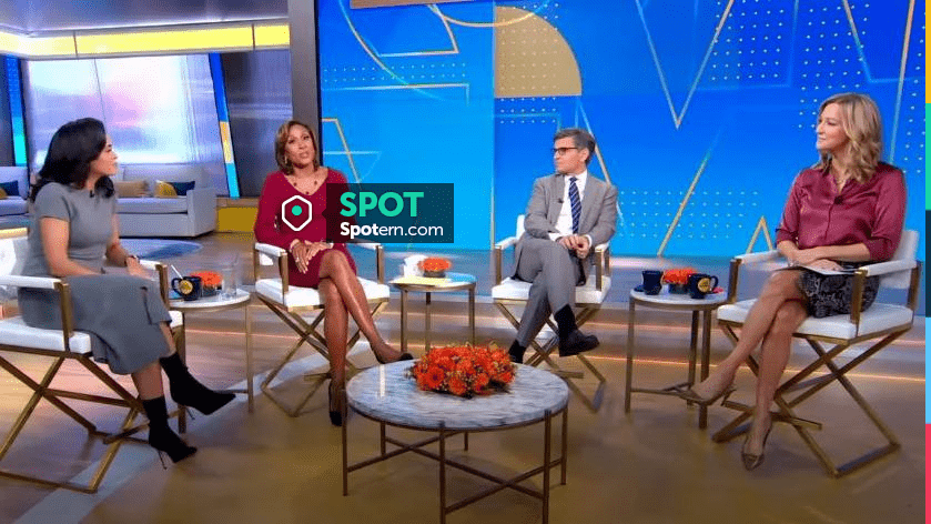 New York & Company V-Neck Sweater Dress worn by Robin Roberts as seen ...