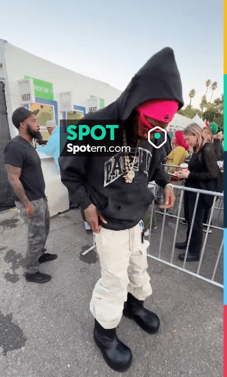 Balenciaga Red Wrap Reverse Xpander Sunglasses worn by Wiz Khalifa on ...