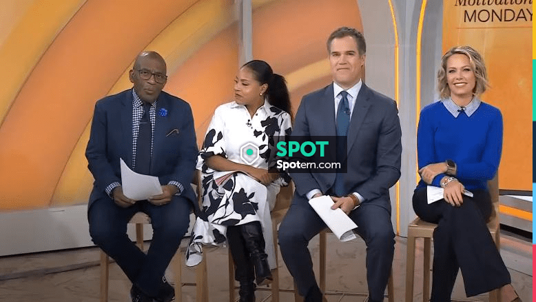 Jo Faulkner Button-Front Asymmetrical Dress worn by Sheinelle Jones as seen in Today on November ...