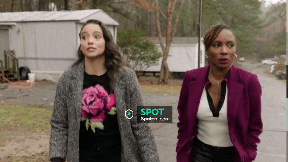 Lucky Brand Wool Her­ring­bone Coat worn by Lacey Quinn (Gabrielle ...