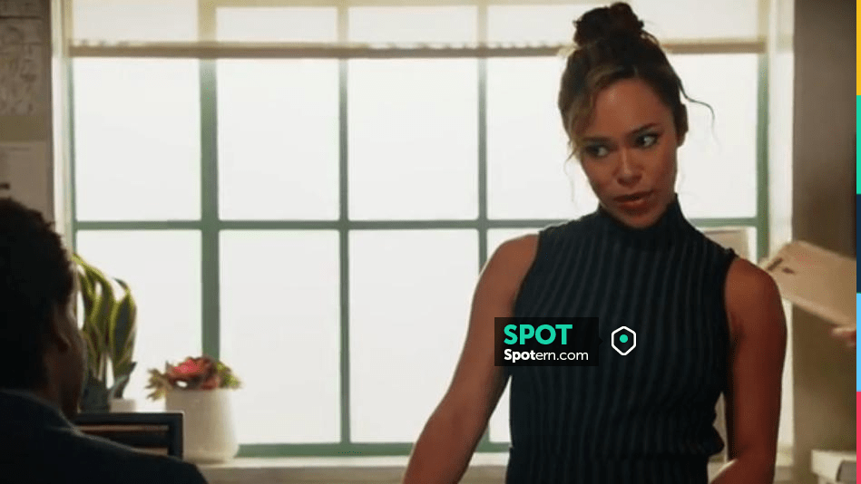 Kenzo Ribbed Sleeve­less Top worn by Emily Lopez (Jessica Camacho) as ...