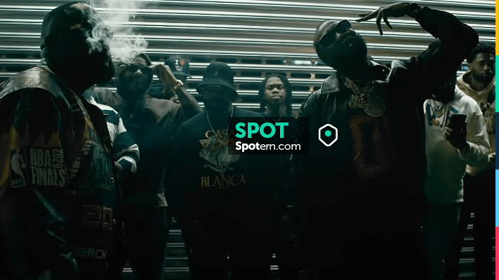 Louis Vuitton Black Perforated Monogram Leather Jacket worn by Meek ...