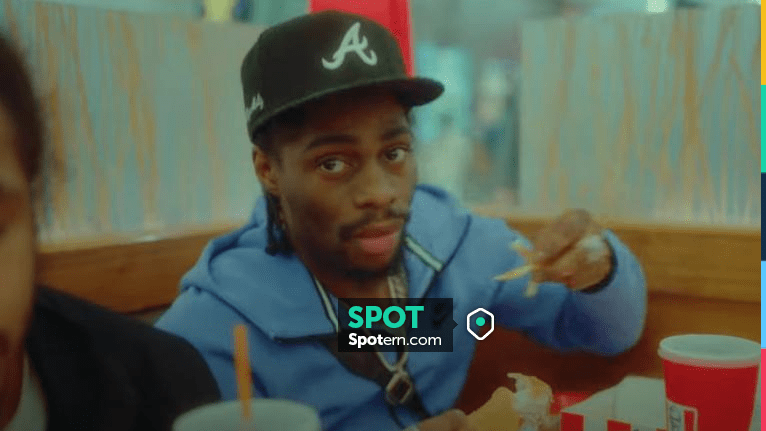 Nike Light Polar Blue Zip Fleece Hoodie worn by Russ Millions in 13 ...