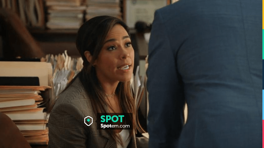 Hugo Boss Jamielle Prince Of Wales Checkered Blazer worn by Emily Lopez ...