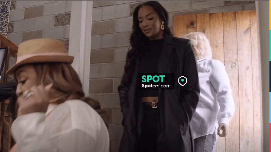 Zara Leather Ef­fect Coat worn by Chantel Everett as seen in The Family ...