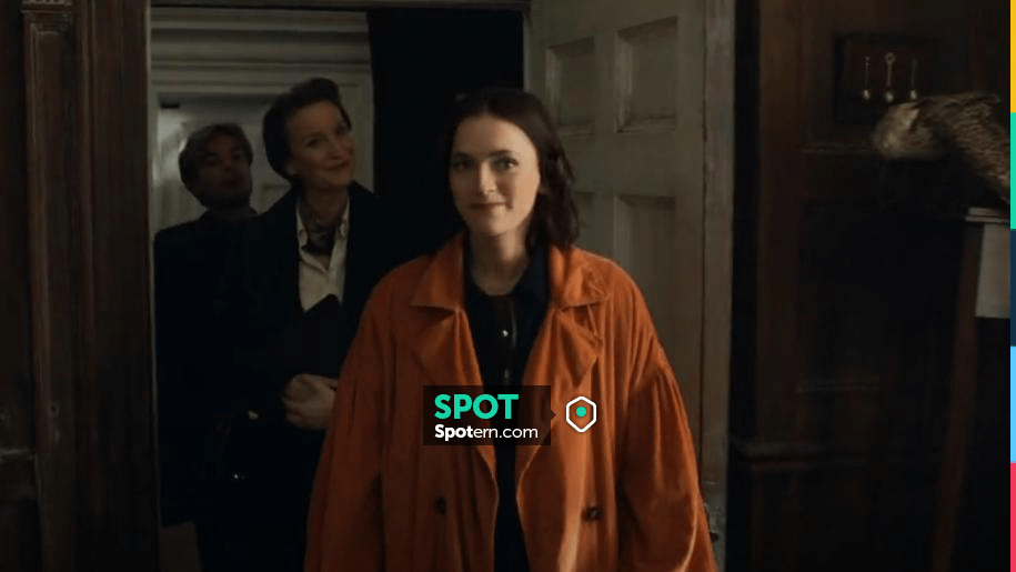 Free People Jenna Cord Trench Coat worn by Alison Cooper (Charlotte ...