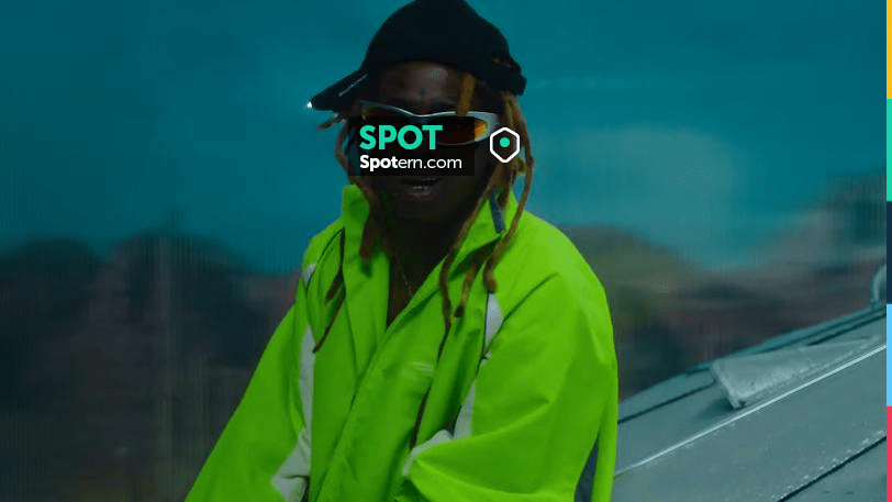 Balenciaga Silver & Orange Reverse Xpander 2.0 Sunglasses worn by Lil ...