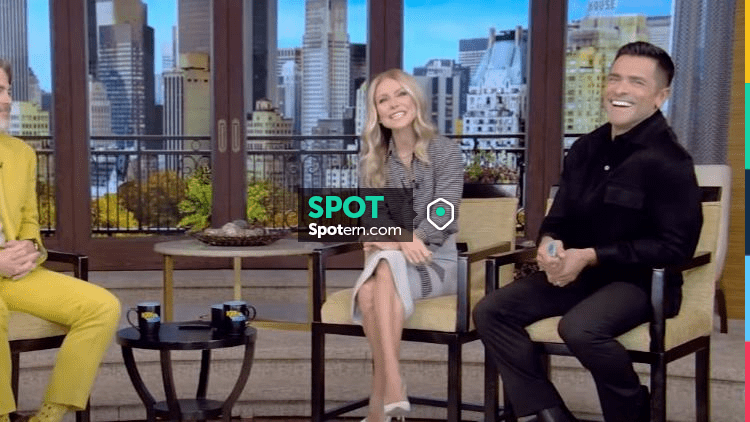 Saint Laurent Lavalliere Neck Blouse worn by Kelly Ripa as seen in LIVE ...