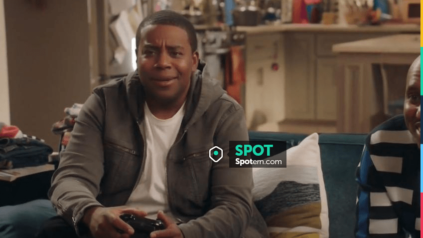 John Varvatos Zip Hooded Denim Jacket worn by Kenan Williams (Kenan ...