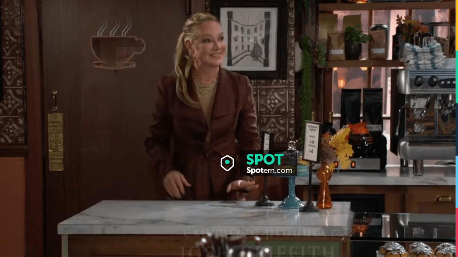 Zara Faux Leather Draped Open Front Tie Waist Jacket worn by Sharon ...