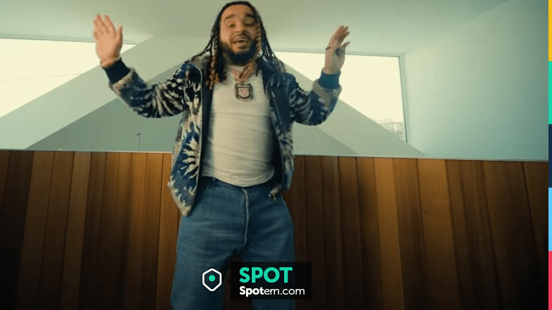 Chrome Hearts Blue Denim & Black Cross Patch Jeans worn by Albee Al in ...