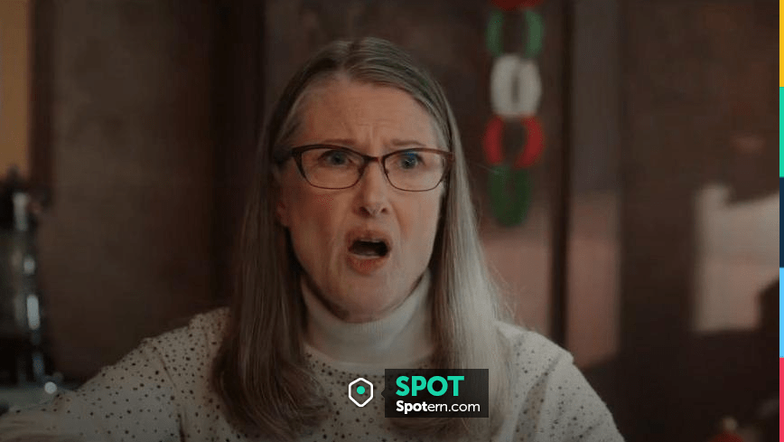 Melanie Lyne Rhinestone Detail Turtleneck White worn by Hope McCrea ...