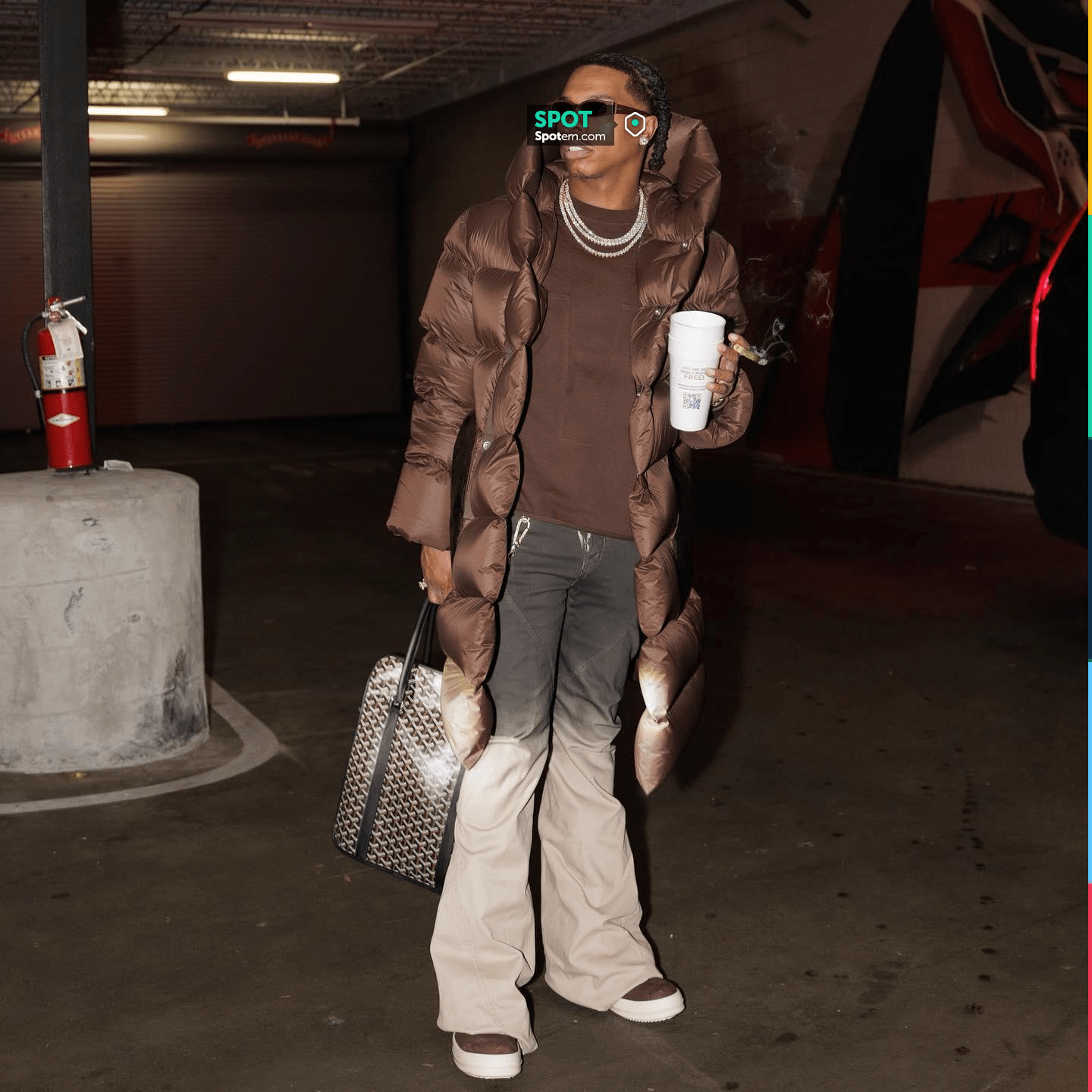 Chrome Hearts Brown Wide Lord’n Sunglasses worn by Lil Baby on the ...