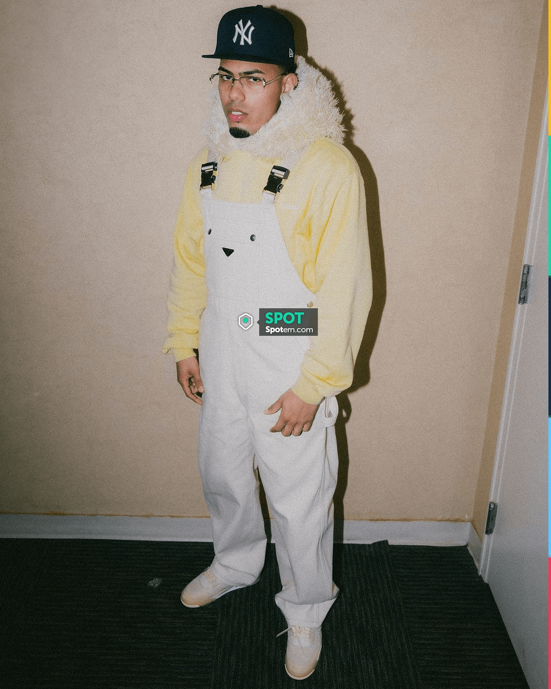 Prada White Bull Denim Overalls worn by Myke Towers on the Instagram ...