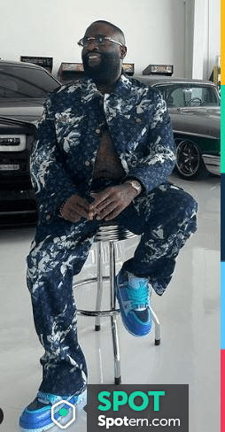 Louis Vuitton Blue & Turquoise 'LV Trainer Maxi' Sneakers worn by Rick ...