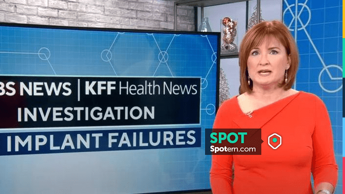 Calvin Klein Foldover-Neck Front-Slit Sheath Dress worn by Anna Werner ...