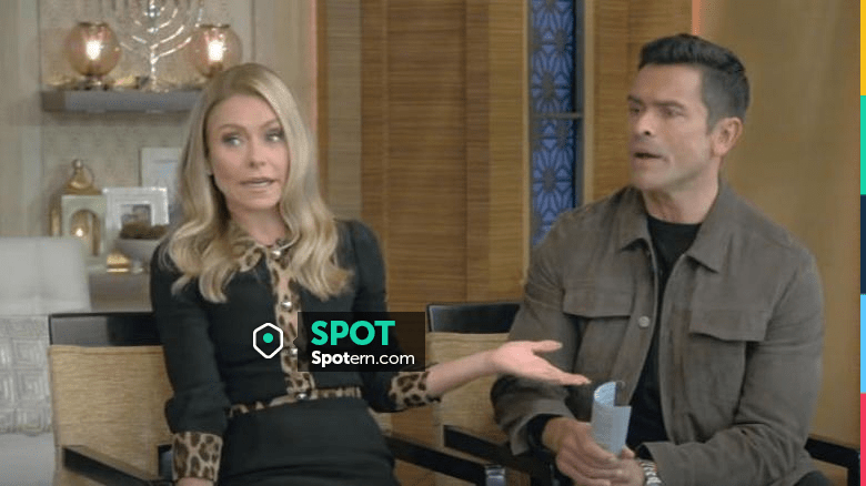 Dolce & Gabbana Leopard Trim Long Sleeve Sheath Dress worn by Kelly ...