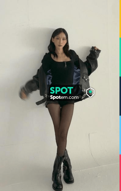 Chopova Lowena K-Point Leather Jack­et worn by Taeyeon on her Instagram ...