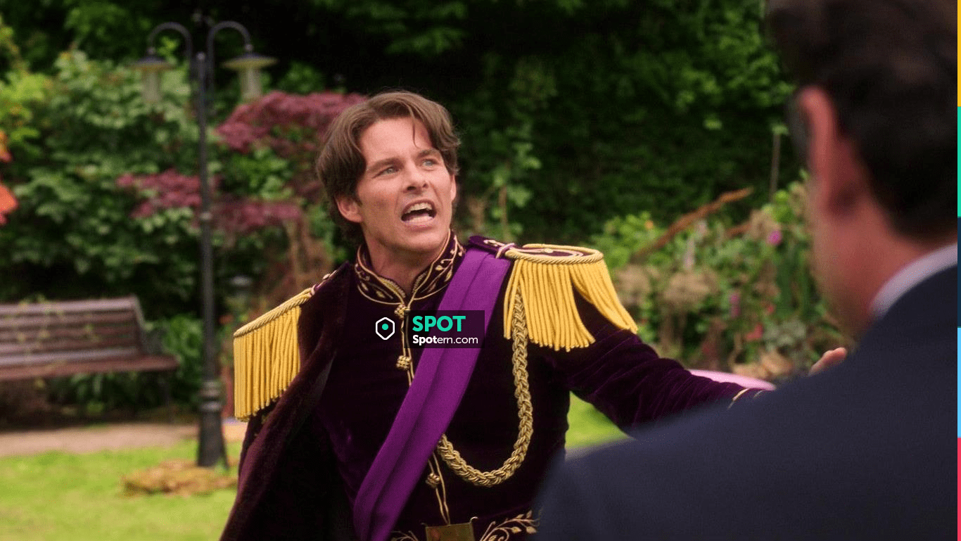 Purple Leather Military Suit with Cloak worn by Edward (James Marsden ...