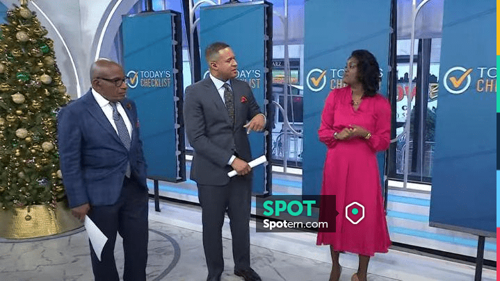 Hobbs Ivanna Dress worn by Angela Lamb as seen in Today on December 13 ...