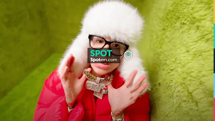 Chrome Hearts Black & Gold Dagger Box Officer Glasses worn by Luh Tyler ...