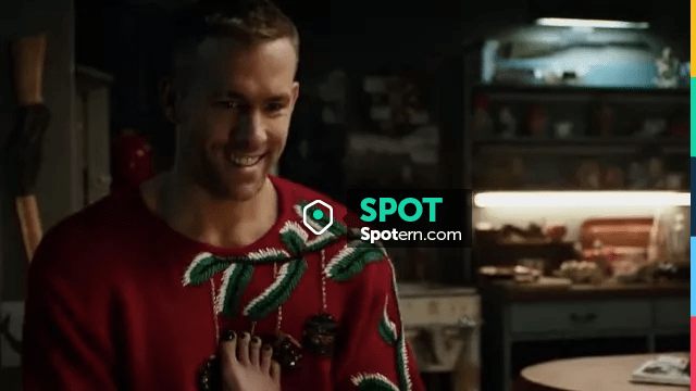 The Lindsey Blake Red Vintage Christmas Sweater Worn by Wade (Ryan ...