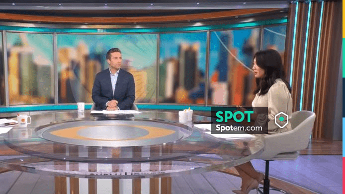 Ann Taylor Shimmer Pleated Wrap Dress worn by Nancy Chen as seen in CBS ...
