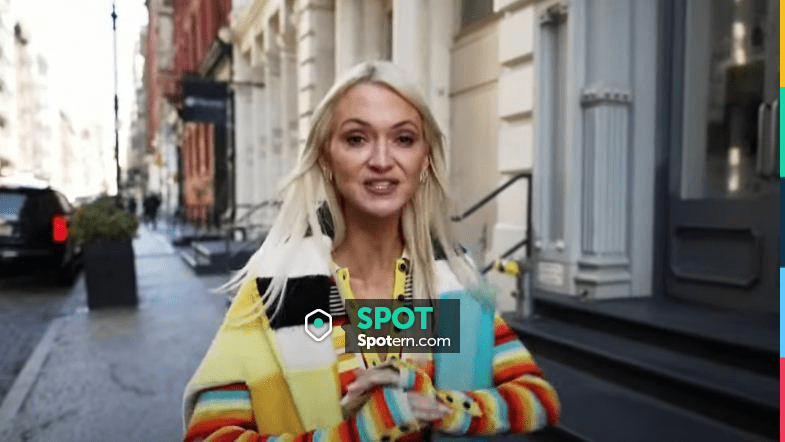 Christopher John Rogers Oversized Striped Brushed Wool Sweater worn by ...