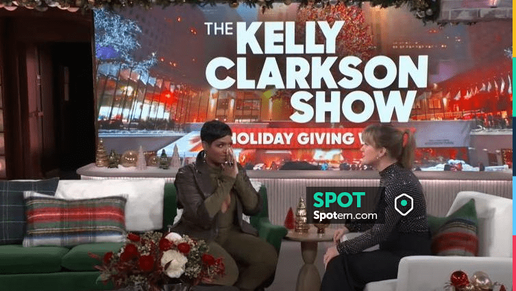 Veronica Beard Parke Embellished Turtleneck Top worn by Kelly Clarkson ...