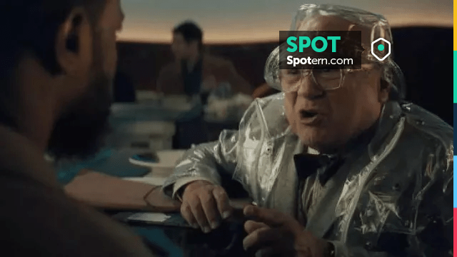 The transparent bucket hat worn by Bruce Davis (Danny DeVito) in the ...