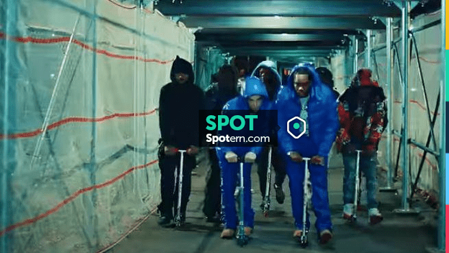 Moncler Bright Blue 'Maya' Jacket worn by Fivio Foreign in TEACH ME HOW ...