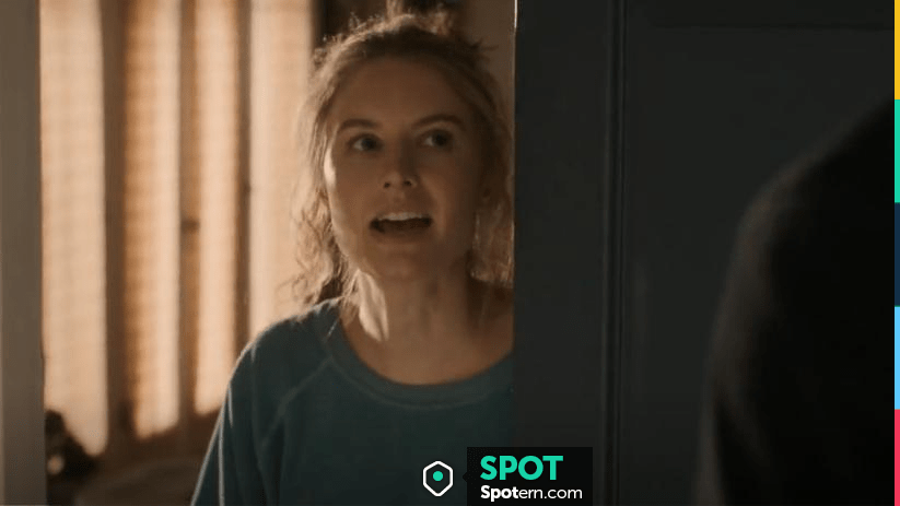 The Great The College Sweatshirt in Turquoise worn by Madison Simmons ...