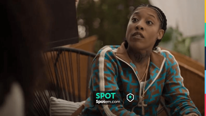 Wales Bonner Symphony Abstract Jacket portée par Shawna Clark (Aida ...