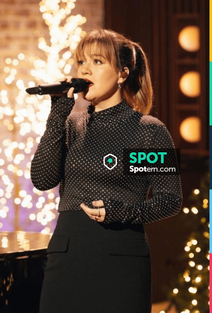 Veronica Beard Parke Crystal-Embellished Top worn by Kelly Clarkson at ...