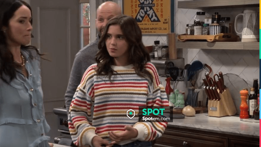 Aqua Striped Crew Neck Sweater worn by Grace Kearney (Sofia Capanna) as ...