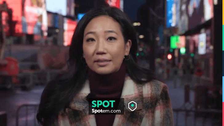 Anthropologie Brushed Plaid Blazer worn by Kathy Park as seen in Today ...