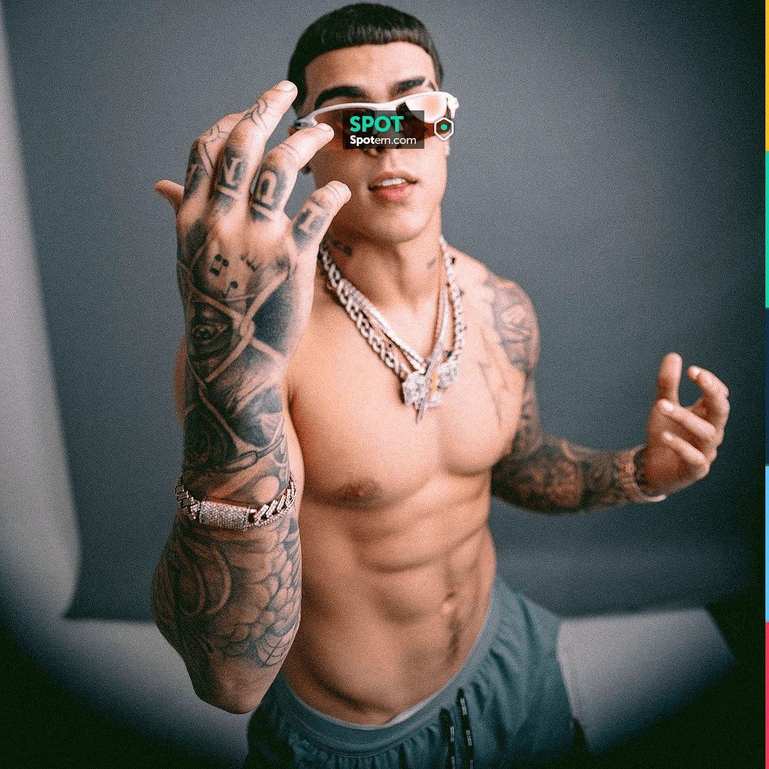 Oakley White & Gold 'Flak 2.0' Sunglasses (OO9271) worn by Lunay on the ...